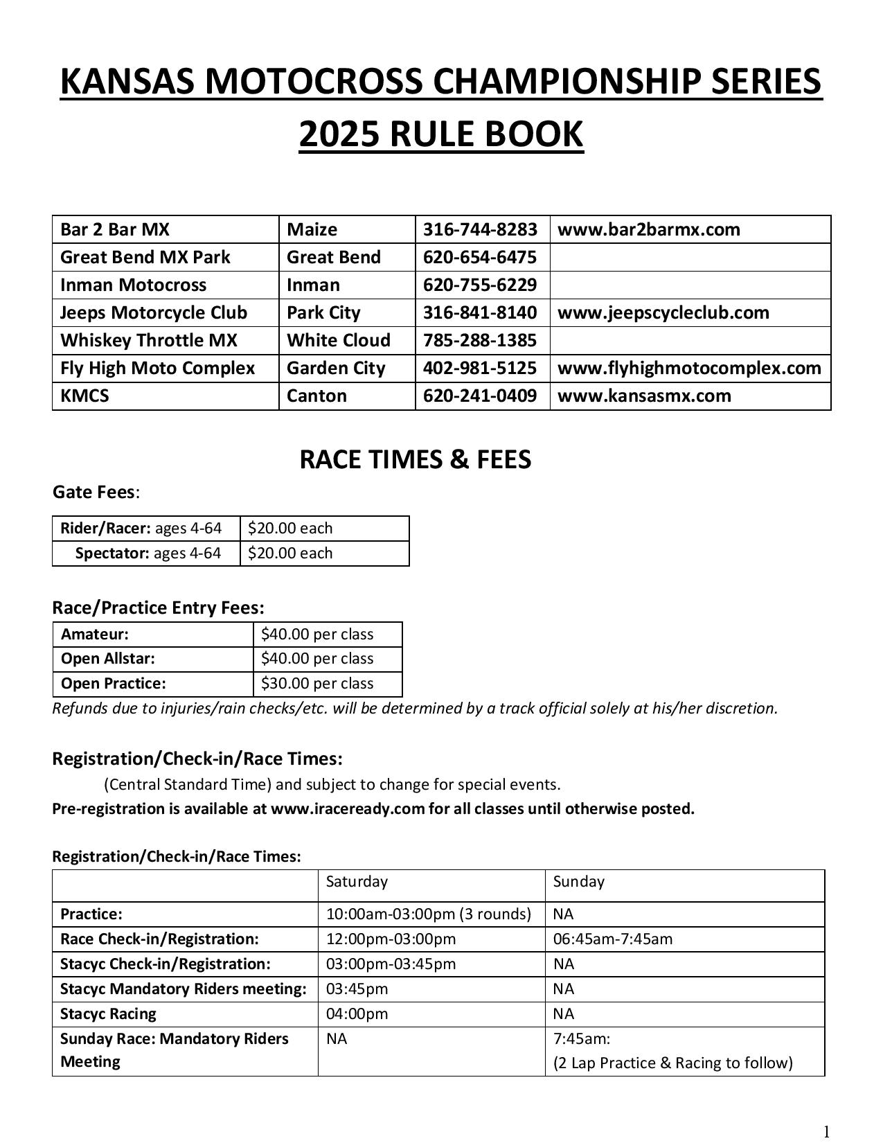 2025 KMCS RULE BOOK – kmcs 2025
